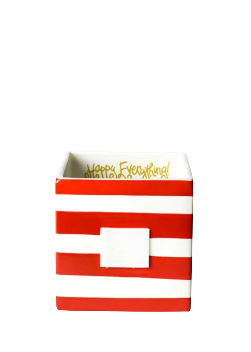 HAPPY EVERYTHING RED STRIPE NESTING CUBE – The Navy Knot
